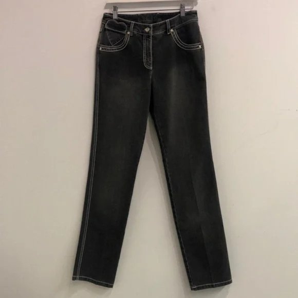 Escada | Jeans | Escada Grey Heartmotif Jeans | Poshmark
